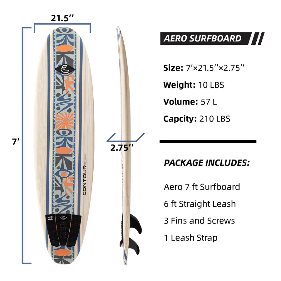 Billabong x THURSO SURF | Aero 7ft Beginner Soft Top Surfboard
