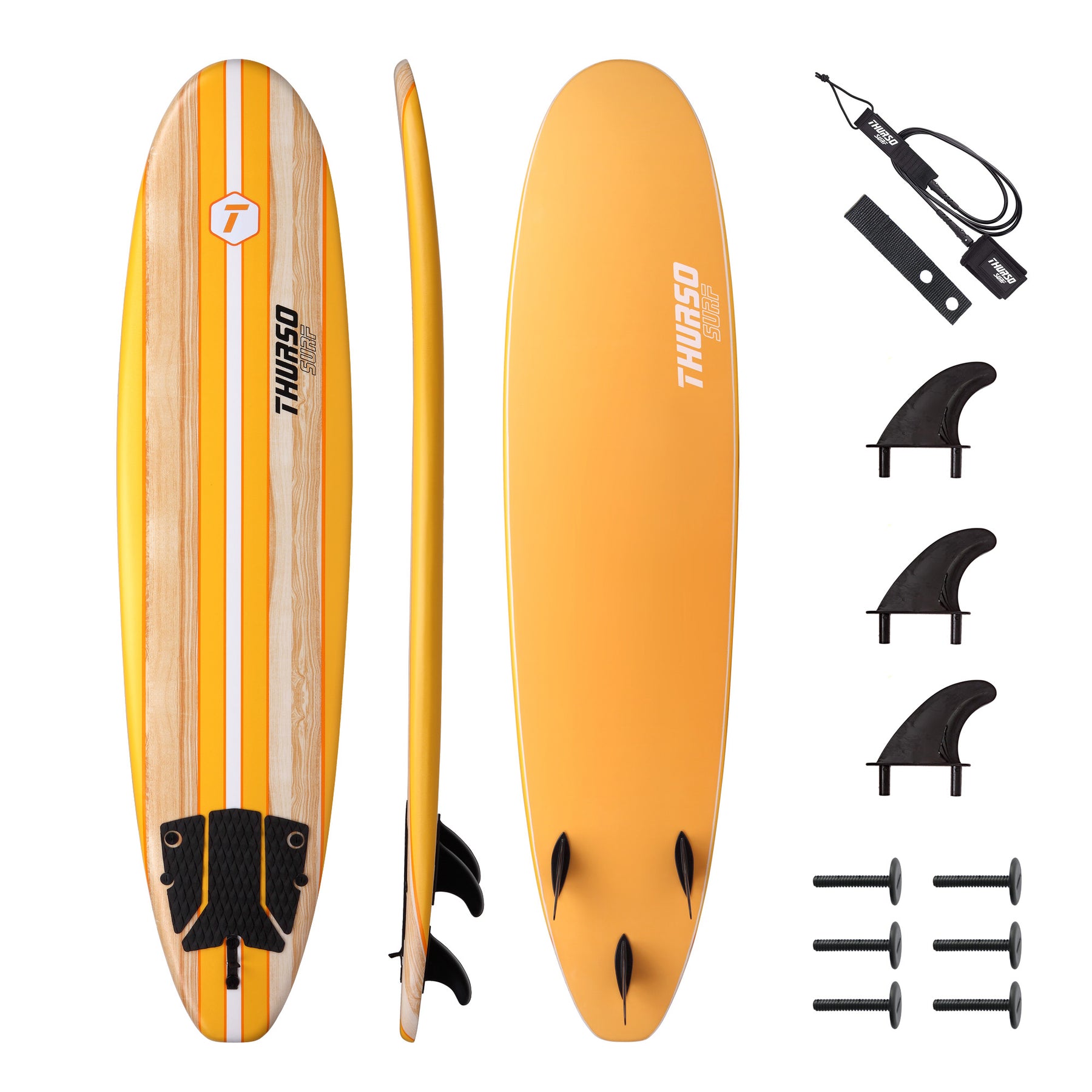 Spire 8' Soft Top Longboard | 8 ft Beginner Foam Surfboard – THURSO SURF