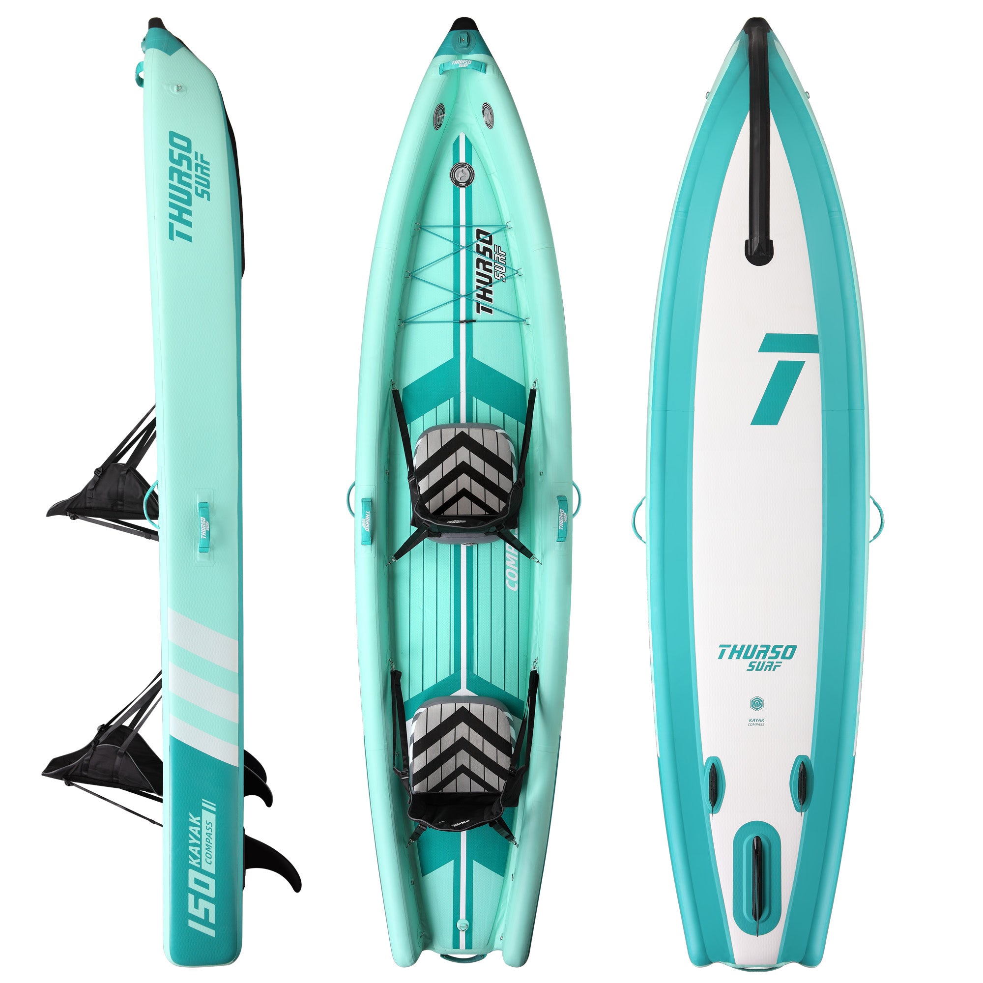 Compass 150 12'6 Inflatable Kayak 2 Person | THURSO SURF